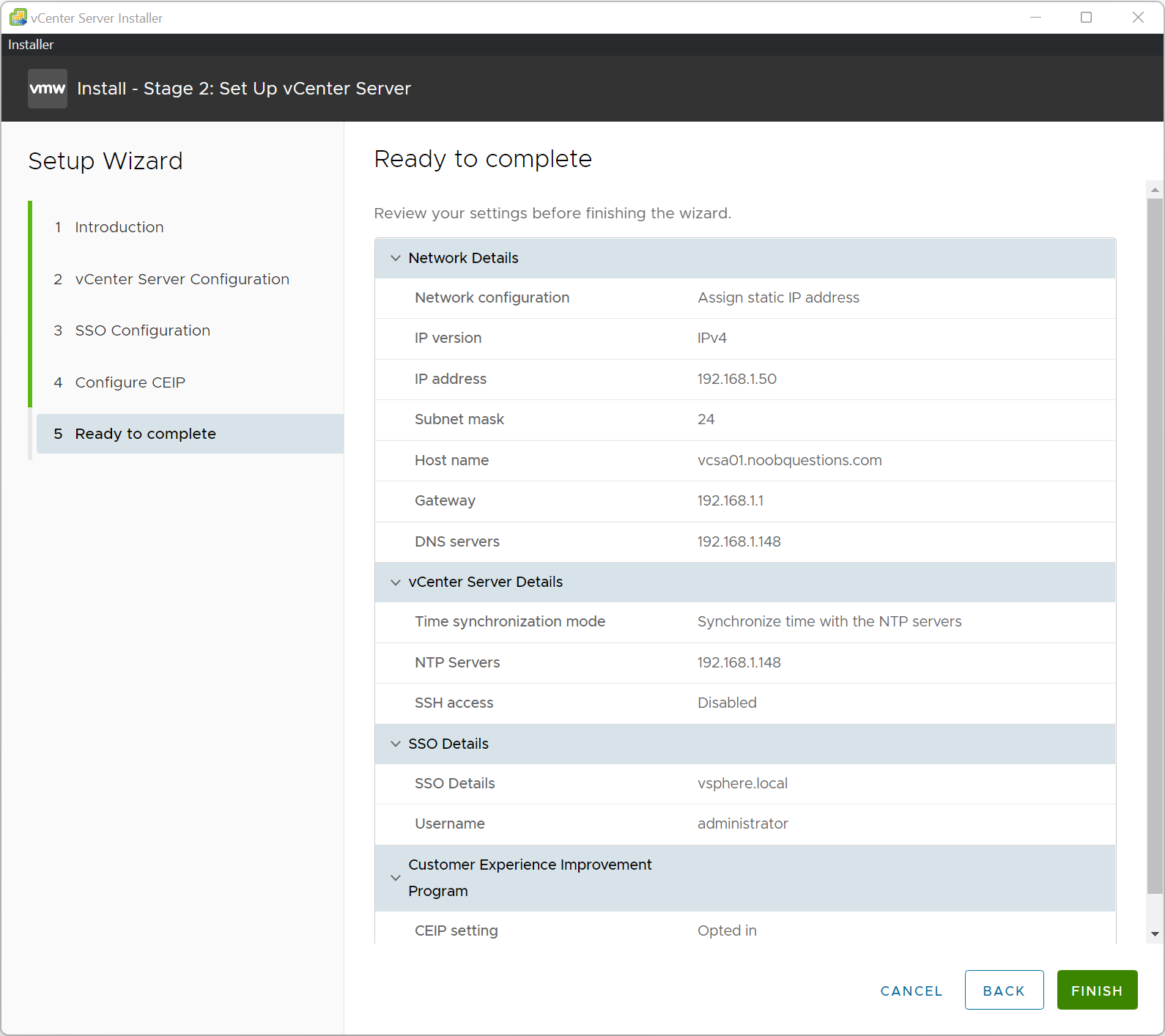 VMware Tutorial: Install and Configure vCenter Server 7 - noobquestions