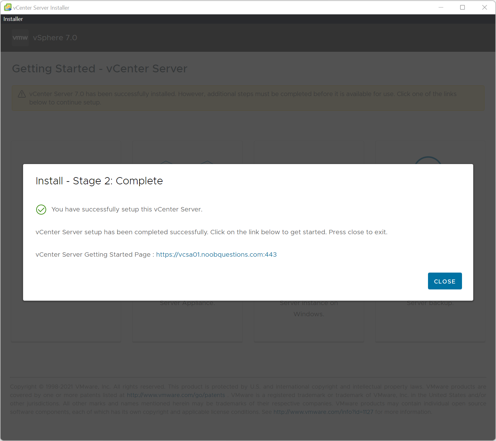 VMware Tutorial: Install and Configure vCenter Server 7 - noobquestions